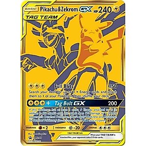 Pokemon - Pikachu & Zekrom GX - SM248 - Tag Team - Black Star Promo