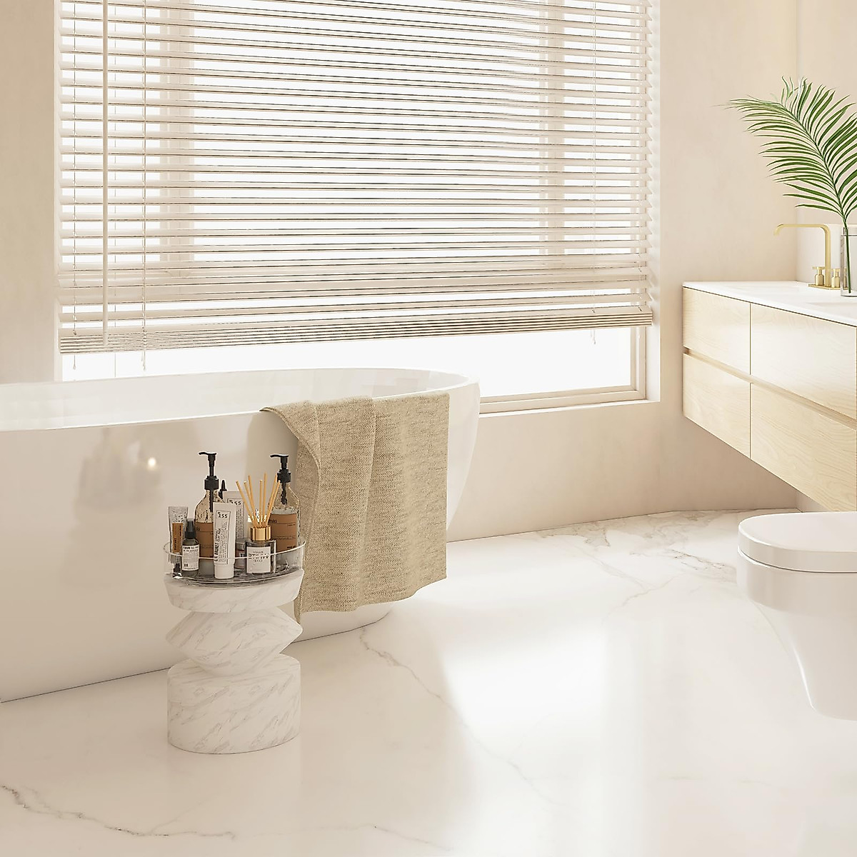 QOTOLY 12.8” Lazy Susan Organizer 4 Pack Lazy Susan Turntable Organizer 360° Rotating Organizer with Handle & 2.3" Raised Edge for Refrigerator Cabinet Kitchen Pantry Bathroom Countertop Table Dresser