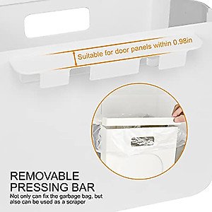 Foldable Mini Garbage Can Small Hanging Kitchen Trash Can, Wall Mounted Collapsible Garbage Bin Plastic Waste Bin Compact Portable Trash Can for Cabinet Office Bedroom Bathroom Kitchen Car