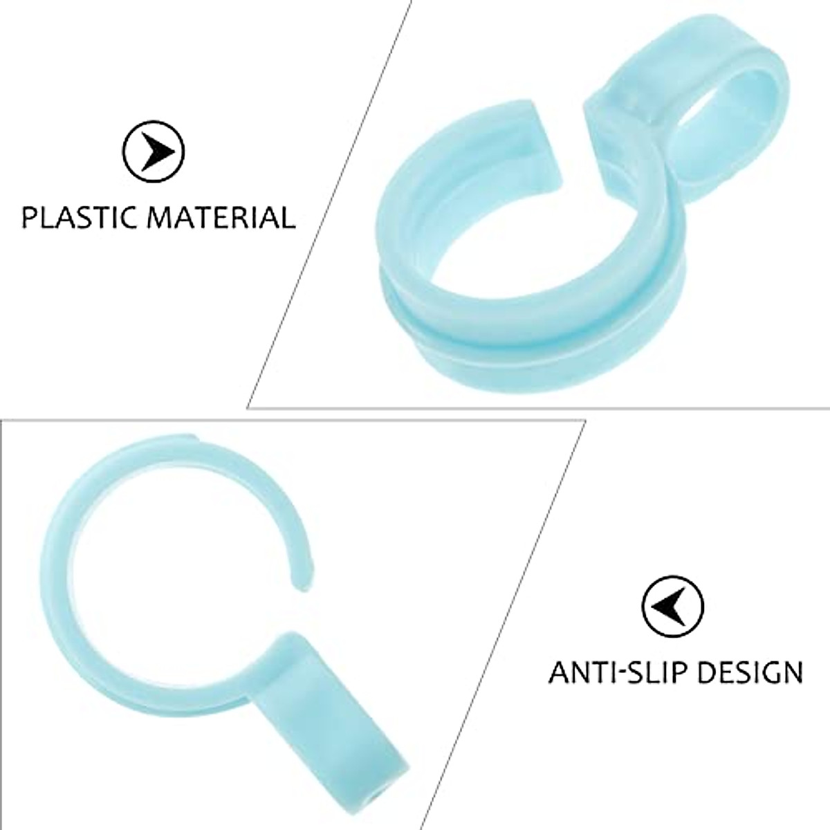 Scicalife 25pcs Windproof Hooks Clothing Hanger Buckle Hooks Clothes Rod Round Hooks