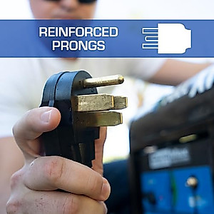 DuroMax XP5015GC 50-Amp 15-Foot 6-Gauge 14-50 CS6364 Heavy Duty Generator Cord for Home Power Backup, Black