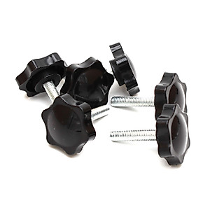 Smartsails 6 Pieces of Plum Shape M6x30mm Large Rubber Head Adjustment Bolt Knob Handle Screw Fan Accessories Hand Screw Screw Electrical Accessories Screw