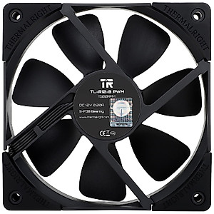 Thermalright TL-R12B 120mm Black CPU Fan, 4-PIN PWM Control, 1500RPM, Balance Performance Case Fan, Low Noise Computer CPU Fan Cooler
