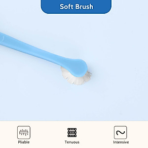 2 Pack Dog Toothbrush Cat Tooth Brush Pet Toothbrush Puppy Toothbrush Mini Head Soft Dog Toothbrush Deep Clean Kit for Puppy, Kitten, Small Dog & Cat, Portable Travel Friendly and Easy to Use