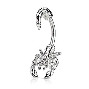 Scorpion Belly Navel Ring 14G