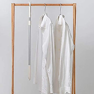 Reach Stick Clothes Pole with Hook 45" Extend Long Pole Closet Garment Telescoping Pole with Long Handle for High Reach Areas, Perfect for College Dorm