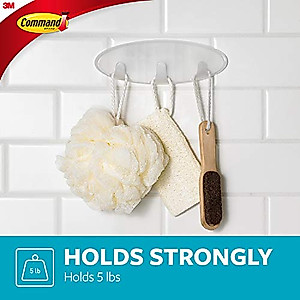 Command Bath Multi-Hook, Holds up to 5 lb, 1 Shower Hook with 2 Water-Resistant Command Strip, Damage Free Bathroom Organization for Robes, Towels, Loofahs, or Bathroom Accessories