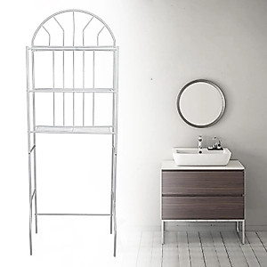 Over The Toilet Storage Rack,Metal 3 Shelf Bathroom Space Saver Over The Toilet Rack,Freestanding Space Saver Toilet Stands,Storage Organizer Accessories Bathroom Cabinet Tower Shelf