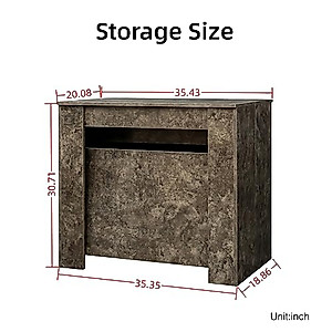 MOSAMNI Extendable Dining Table, Multifunctional Folding Console Tables, Modern Rectangular Wood Kitchen Table, Super Long Conference Meeting Table for Home Office Computer Table