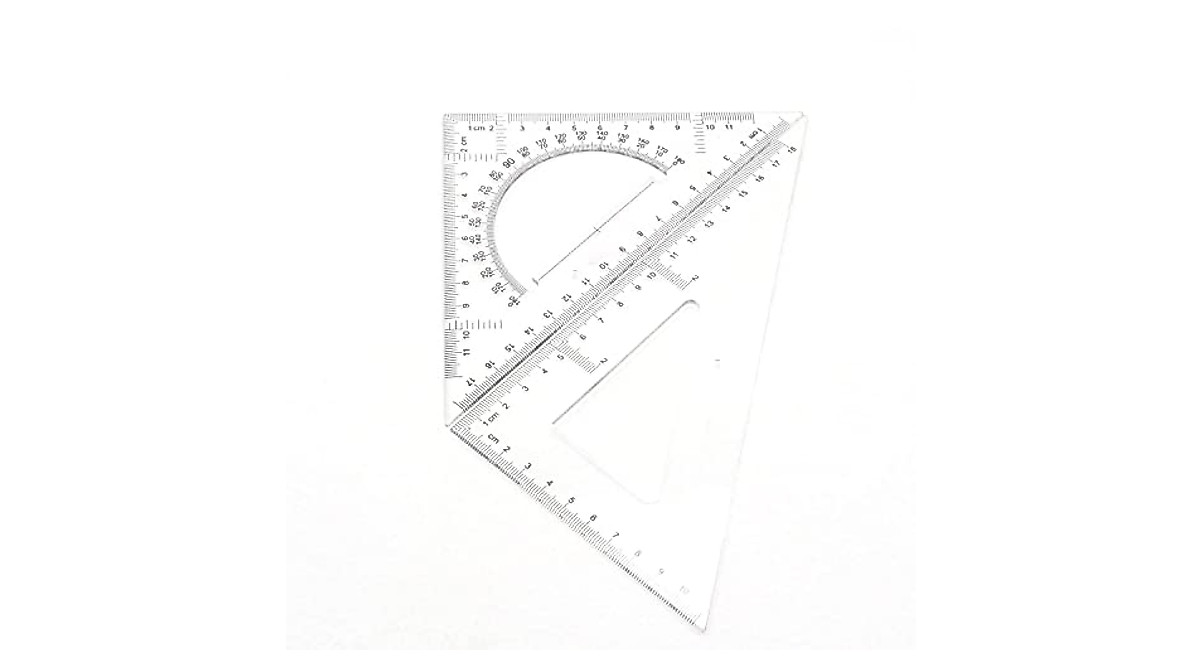 Transparent Triangle Ruler Set - Perfect for School & Office