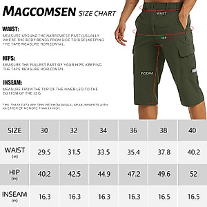 MAGCOMSEN Mens Cargo Shorts Summer Shorts Athletic Hiking Quick Dry Shorts Tactical Long Shorts for Men Basketball Fishing Sweat Shorts Green