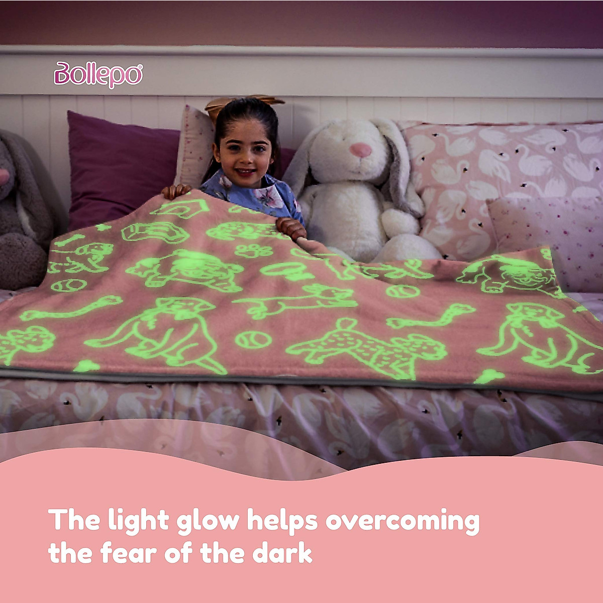 Blankets for Girls, Kids, Puppy Blankets for Small Dogs, Soft Fuzzy Plush Fleece Blanket for Boys, Girls, Teens, Toddlers, Birthday Gift, Large 50" X 60" (Pink)