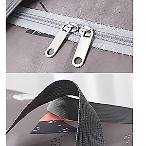 Moving Packing Bag with Handle and Zipper Oxford Cloth Duffel Bag Quilt Clothes Storage Organizer Clothes Quilt Storage Bag (grey, small size)