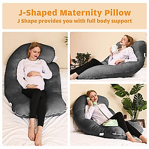 Chilling Home Pregnancy Pillows for Sleeping, U Shaped Body Pillow 2-in-1 Pregnant Pillows for Sleeping Full Body Pillow, Pregnancy Must Haves Maternity Pillows 55 inch Pregnancy Body Pillow