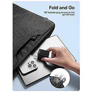 USB C Charger, Baseus 30W Dual Port USB C Charger Block, Fast Compact PD Charger with Foldable Plug for iPad Pro/Air/Mini, iPhone 14/14 Pro/14 Pro Max/13 Pro/12/SE/11/XR/XS, Samsung, Pixel 6, Black