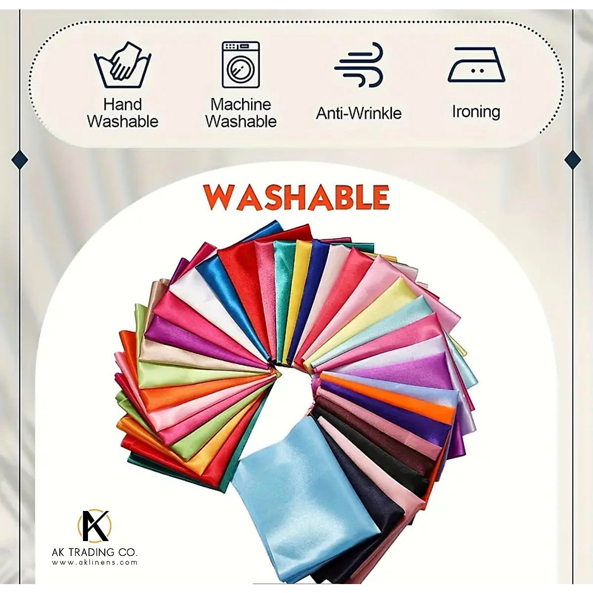 AK TRADING CO. 60" inches Wide-by The Yard-Charmeuse Bridal Satin Fabric for Wedding, Apparel, Crafts, Decor, Costumes (Blush, 5 Yards)