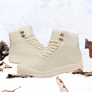 ulogu Snow Boots Women Waterproof Insulated White Duck Boots with Fur Lined Warm Ankle Booties Lightweight Comfortable Winter Shoes Zapatos Botas Invierno Para Mujeres size 6