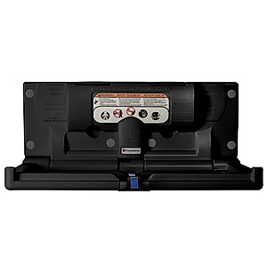 Foundations 100-EH-02 Classic Horizontal Surface-Mounted Baby Changing Station for Commercial Restrooms, Includes Safety Straps and Liner Dispenser, Easy to Clean & Install, Made in The USA (Black)