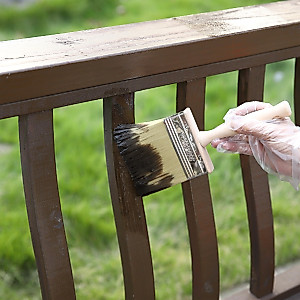 Bates- Deck Stain Brush Set, 4”, 5” and 6”, Stain Brushes for Wood, Deck Stain Applicator, Deck Brush, Wide Paint Brush, Large Paint Brushes, Wood Stain Brush, Masonry Brush, Wood Stain Applicator