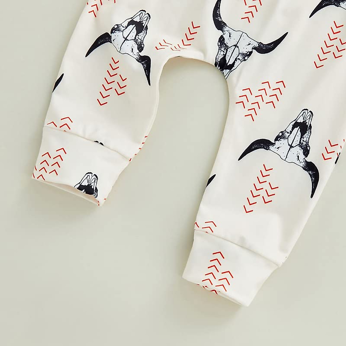 WALLARENEAR Newborn Infant Baby Boy Mama's Little Man 2Pcs Pants Set Long Sleeve Cow Head Print Top with Pants Fall Winter Outfits (Dark Blue, 6-12 Months)