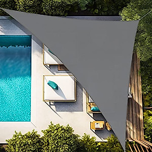 Artpuch Sun Shade Sails 20'x20'x20' Canopy, 185GSM Triangle Shade Sail UV Block for Patio Garden Outdoor Facility and Activities