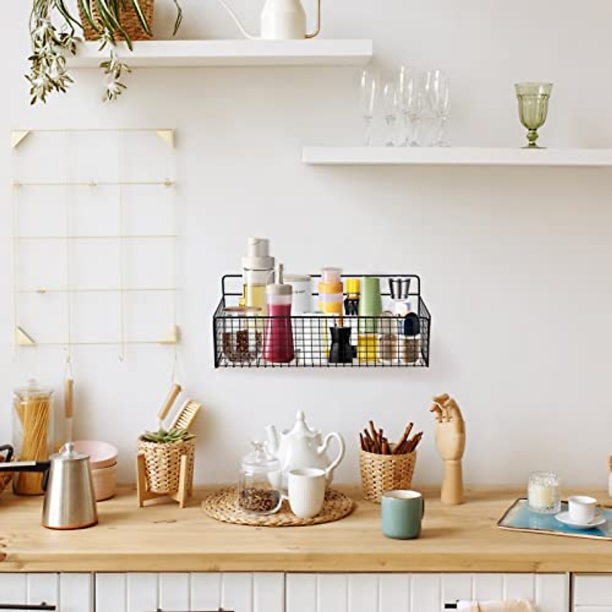 2Pcs Shower Caddy Shelf Organizer Rack, JOPBENG No Drilling Wall Mounted Bathroom Organizer, Rustproof Self Adhesive Shower Shelves for Bathroom Toilet Kitchen RV