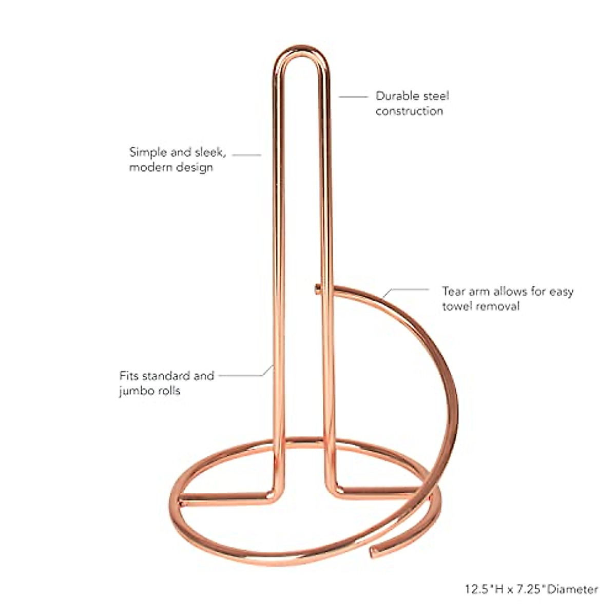 Spectrum Diversified Euro Supreme Paper Towel Holder, Copper