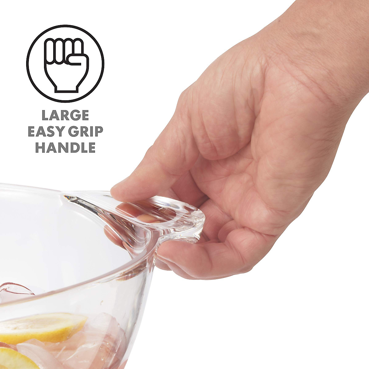 OGGI Acrylic Square Party Tub - Clear Beverage Cooler w/Handles, Wine Cooler, Beer Chiller, Ideal Party Tubs for Drinks, Use Ice Tub for Indoor or Outdoor Bars, 16.75" x 14"