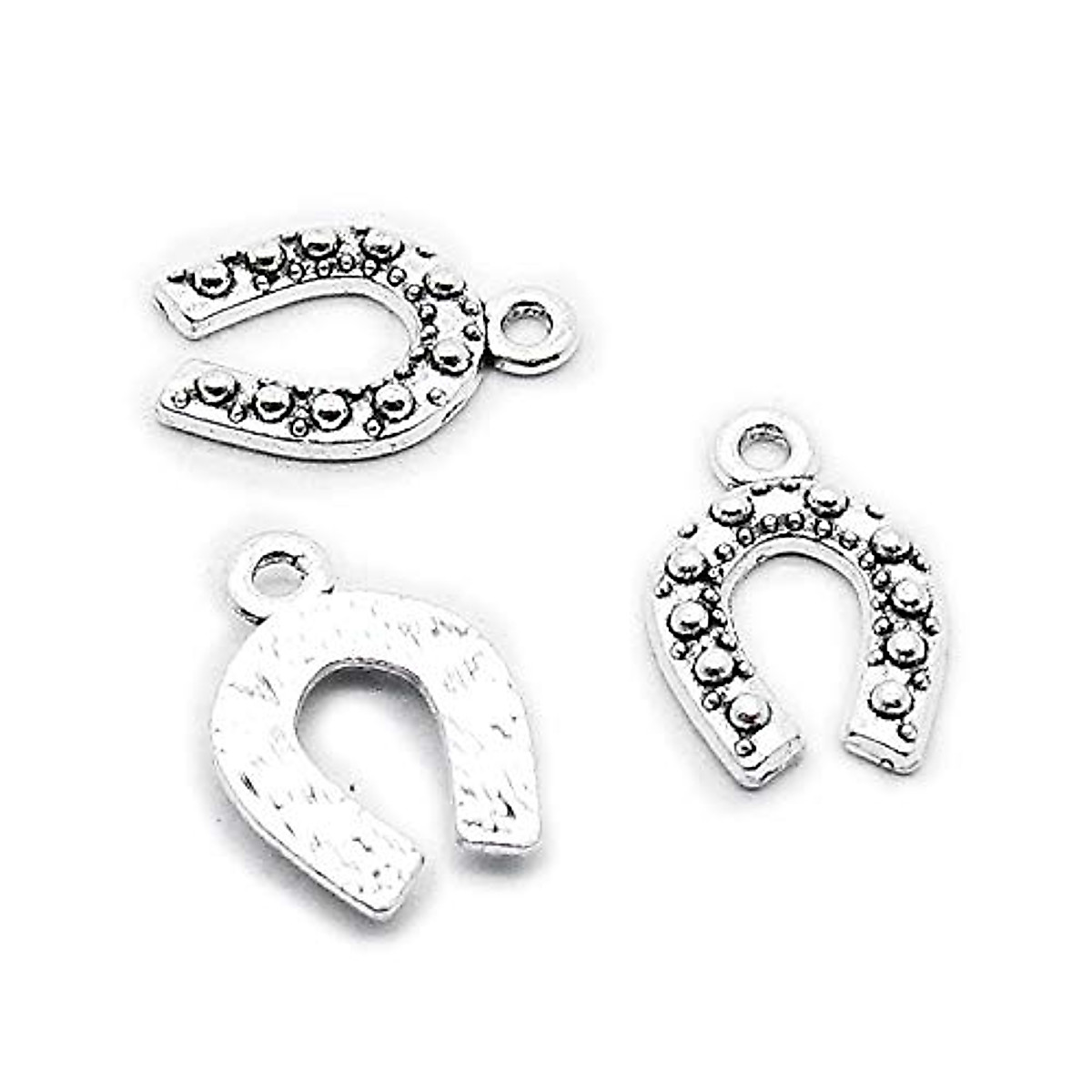 290 Pieces Antique Silver Plated Jewelry Charms GY04083 Horseshoe Horse Hoof