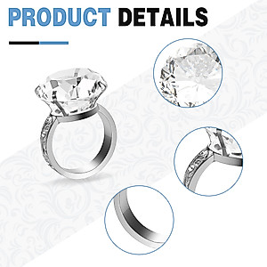 monochef Diamond Napkin Rings Set of 12 Silver Crystal Rhinestone Wedding Napkin Holder Holiday Dinner Decoration Bling Banquet Table Linen Accessory (Ring A Silver, 12)