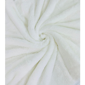 Soft Faux Fur Shaggy Throw Blanket, Warm Thick Fleece Fuzzy Shag Throws, Luxury Furry Plush Fluffy Decorative Cozy Blankets for Couch Sofa Bed Chair (White)