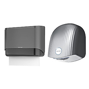 interhasa! Adhesive Paper Towel Dispenser Wall Mount, Commercial Hand Dryer 110V Plug in