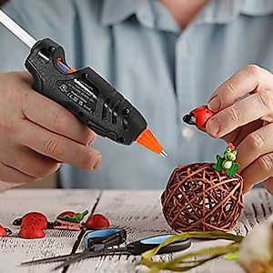 Kejector Hot Glue Gun, Mini Hot Glue Gun kit with 30pcs Glue Gun Sticks, Fast Heating Small Glue Gun, Anti-Drip Glue Gun for Kids DIY School Craft Projects and Quick Home Repairs, 20W