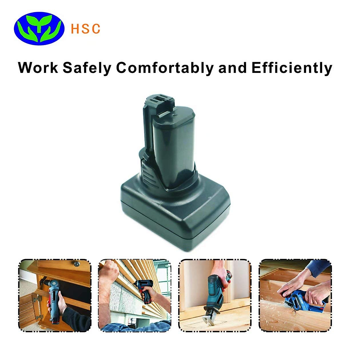 4000mAh 18650 Battery Pack BOS12D Li-ion Battery 12V Replacement for BOSCH BAT411 D70745 BAT411A BAT412A PS40-2 PS20-2 Battery Pack 12V