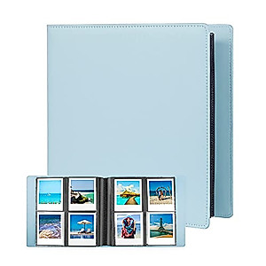 192 Pockets Photo Album for Fujifilm Instax Wide 300 Camera, Polaroid 600 i-Type Film Album, Extra Large Picture Albums for Polaroid Now OneStep2 OneStep+ Instant Camera, POP Lab Print Camera (Blue)