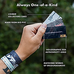 ZOX Bracelets — My Story Isn't Finished | Stretchy Elastic Band with Motivational Affirmations and Beautiful Artwork, Great Gift for Men, Women, and Kids (Medium)