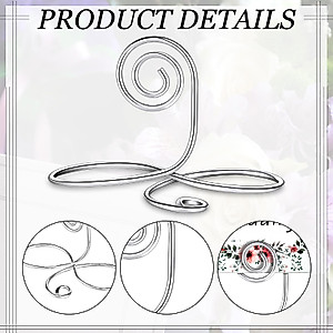 Sinload 24 Pcs Place Card Holders Table Number Holders Silver Small Card Stands Display Photos Picture Clips Elegant Wire Buffet Labels for Food Dinner Parties Weddings Reception Events