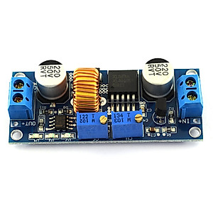 DZS Elec DC-DC Step-Down Constant Current Regulator Module 4-38v Input to 1.25-36v Output Adjustable Large Power 5A 75W Converter for Charging or LED Driver Module