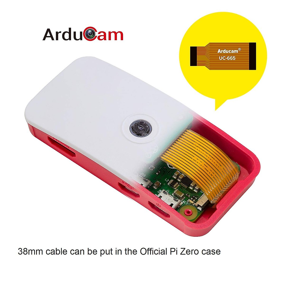 Arducam for Raspberry Pi Zero Camera Cable Set, 1.5" 2.87" 5.9" Ribbon Flex Extension Cables for Pi Zero&W, Pack of 3