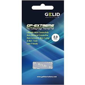 Gelid Solutions GP-Extreme Thermal Pad 80 x 40 x 2.0 mm Excellent Heat Conduction, Ideal Gap Filler Easy Installation Thermal Conductivity 12W
