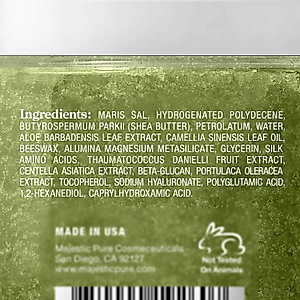 Majestic Pure Matcha Green Tea Body Scrub for All Natural Skin Care - Exfoliating Multi Purpose Body and Facial Scrub Moisturizes and Nourishes Face and Skin - 10 oz - Great Gift for Her