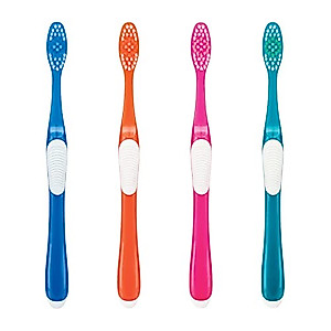 SmileGoods A392 Toothbrush, 39 Tuft, Soft Bristle, Individually Packaged Toothbrushes, Assorted Colors, Bulk Pack of 72