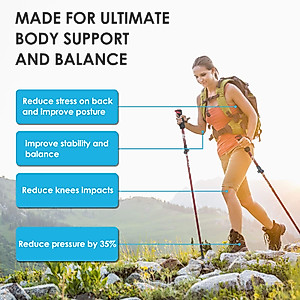 YOVITAL Trekking Poles Collapsible Hiking Poles - Aluminum 7075 Adjustable Hiking Walking Sticks with Quick Locks, Expandable to 53"and Ultralight Poles for Hiking Camping Mountains Walking（Set of 2）
