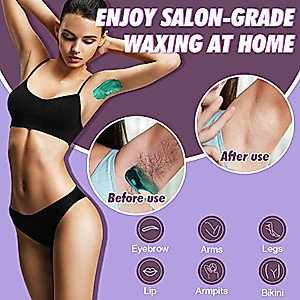 Luxspire Wax Warmer for Hair Removal, Waxing Kit for Women, Digital Wax Machine with Silicone Wax Pot, 4 Pack Hard Wax Beads, Waxing Applicator, Wax Pot, Home Self Waxing Kit for Body Eyebrow Bikini