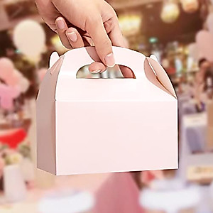 36 Pack Blush Pink Treat Boxes Gable Boxes Party Favor Boxes Paper Gift Boxes for Baby Shower, Birthday, Wedding Party 6.18 x 3.58 x 3.38 Inches (Baby Pink)
