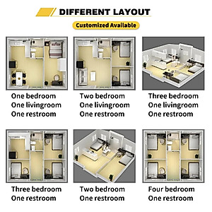 20ft Prefabricated Modular Mobile Homes Expandable Container House 30ft Portable prefabricated Tiny Home 40ft Tiny Houses to Live in for Adults