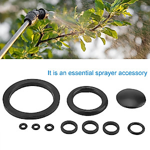 Msiud Sprayer Rubber Sealing Rings, O Type Essential Replacement Garden Seals Parts Pump Backpack Machine Irrigation Accessories Universal Seal Gasket Spare Complete Tough Compatible Piston Repair