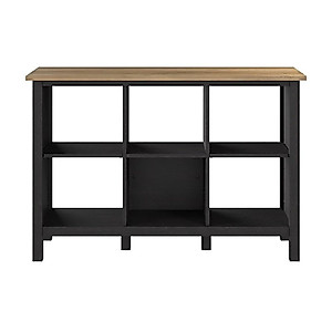 Pemberly Row 6 Cube Bookcase in Vintage Black & Reclaimed Pine - Engineered Wood