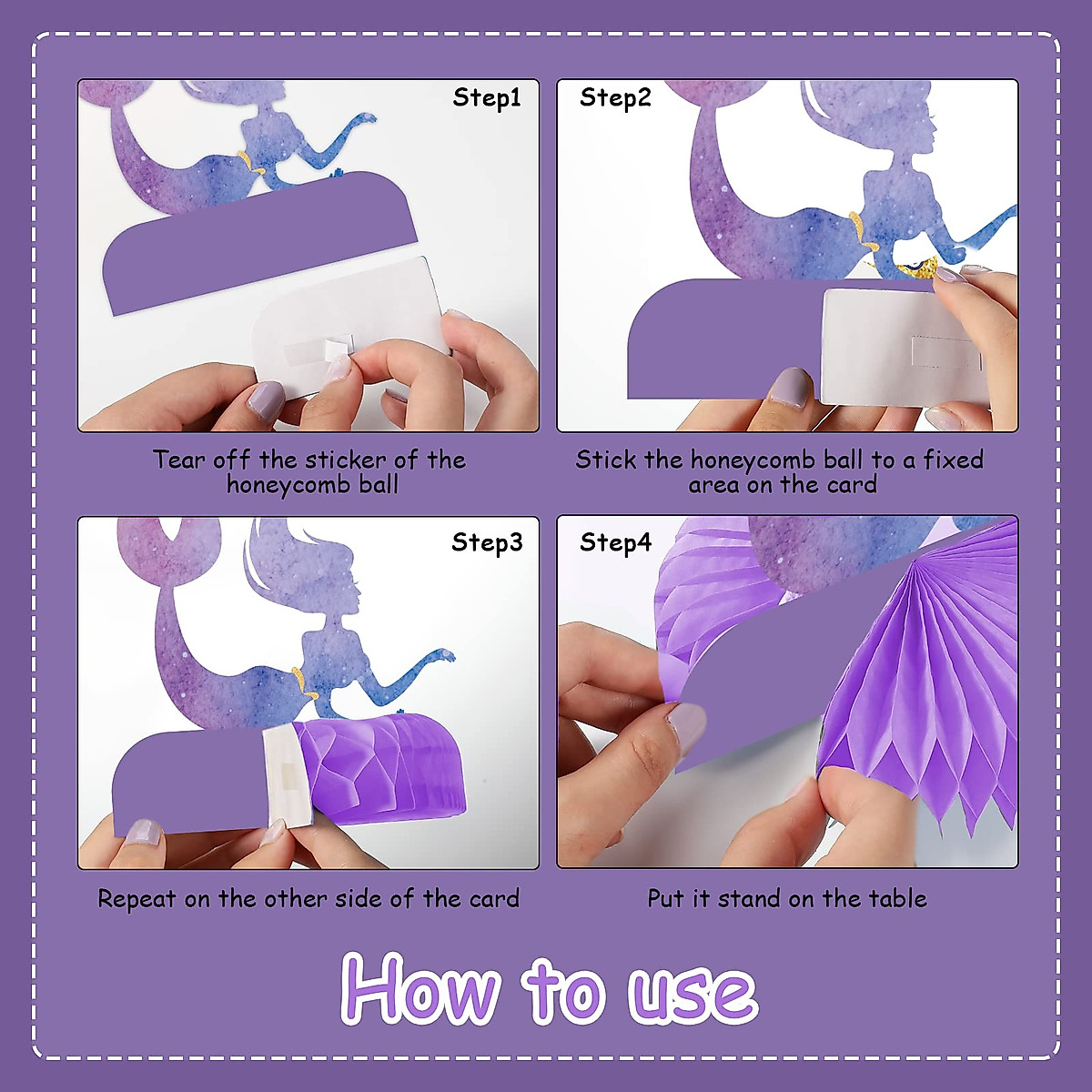 10 Pcs Mermaid Party Supplies Mermaid Birthday Honeycomb Centerpieces for Under The Sea Party Decorations Table Honeycomb for Ocean Mermaid Theme Birthday Baby Shower Wedding Party Favors