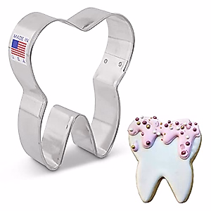 Tooth Cookie Cutter, 3.5" Made in USA by Ann Clark